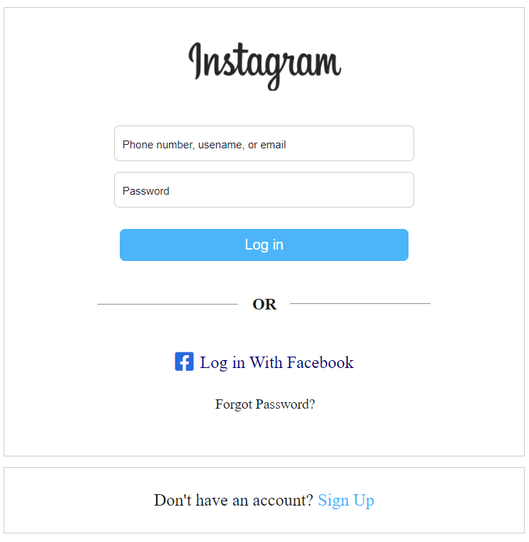 GitHub - farhanpavel/Instagram_Clone: A Responsive Instagram Login Page ...