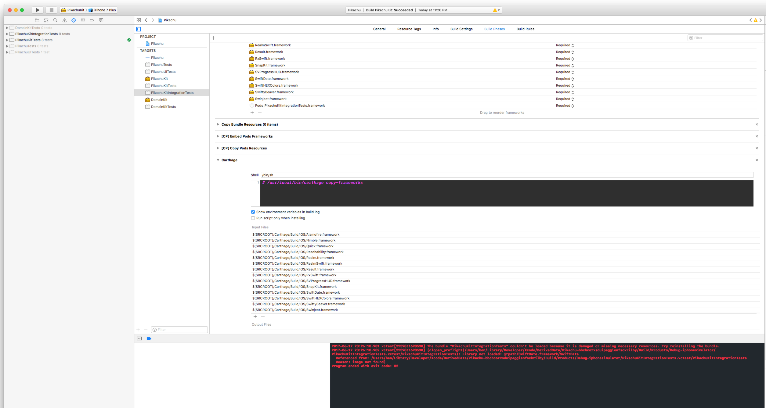 Copy Frameworks Scripts Causes Build Error In Xcode 833 · Issue 1998 · Carthagecarthage · Github