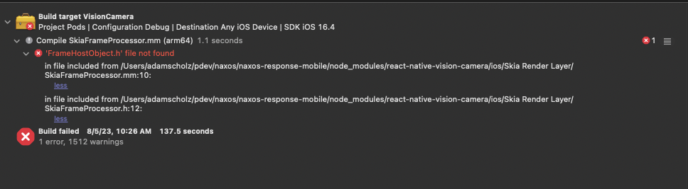 V3.0.0-rc.4 RN 0.72.3 ios FrameHostObject.h not found🐛 · Issue #1682 · mrousavy/react-native ...
