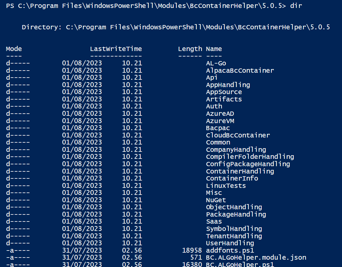 Cannot load BcContainerHelper module version 5.0.5 · Issue #3143 · microsoft/navcontainerhelper ...