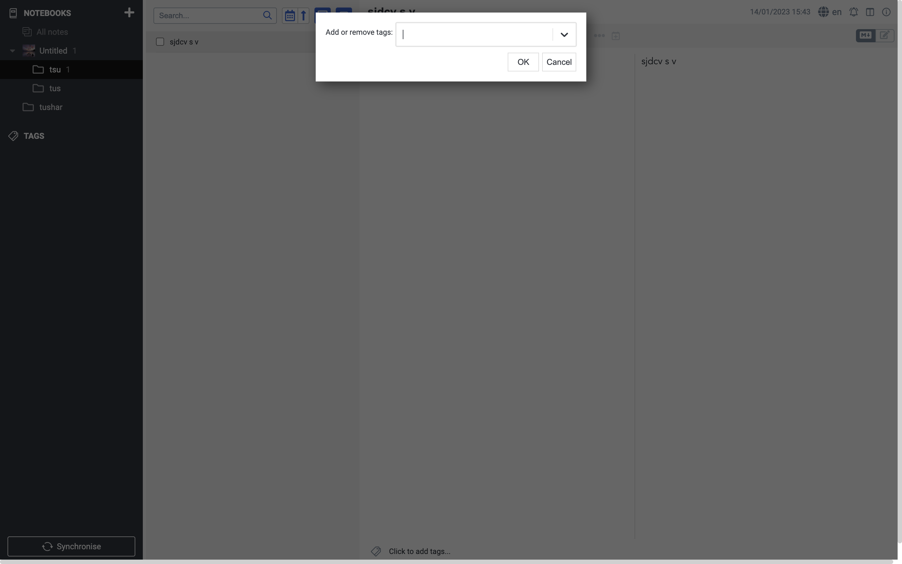 Improvement in add tags UI · Issue #7623 · laurent22/joplin · GitHub