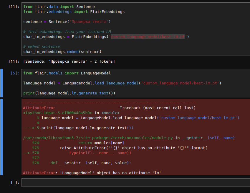 Can't use trained flair embedding · Issue #1481 · flairNLP/flair · GitHub