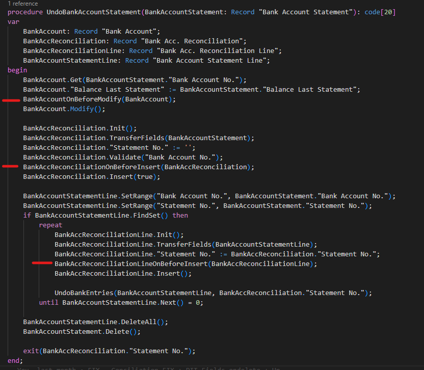 [Events Request] codeunit 1340 "Undo Bank Statement (Yes/No)" · Issue #21328 · microsoft ...