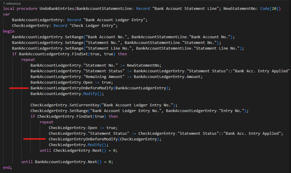[Events Request] codeunit 1340 "Undo Bank Statement (Yes/No)" · Issue #21328 · microsoft ...