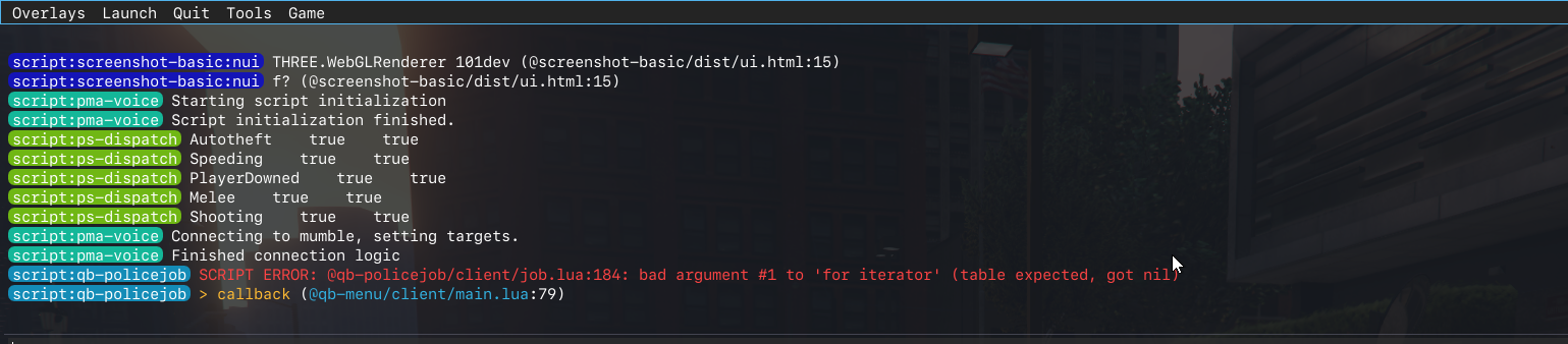 Police job garage cant access cars error pops up. · Issue #331 · qbcore ...