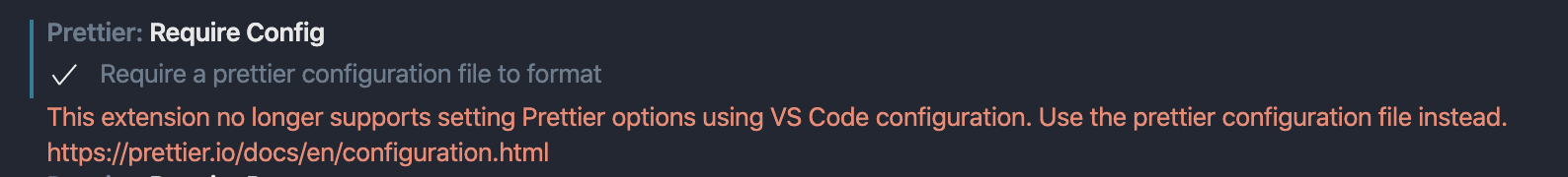 prettier require config setting being removed? · Issue #1071 · prettier/prettier-vscode · GitHub