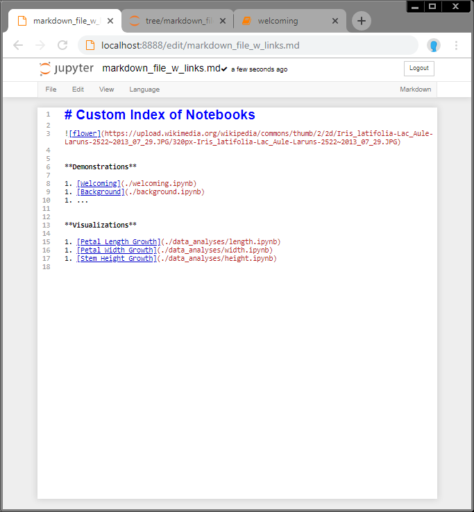 Feature Requeat: Open notebooks from Markdown · Issue #8774 · jupyterlab/jupyterlab · GitHub