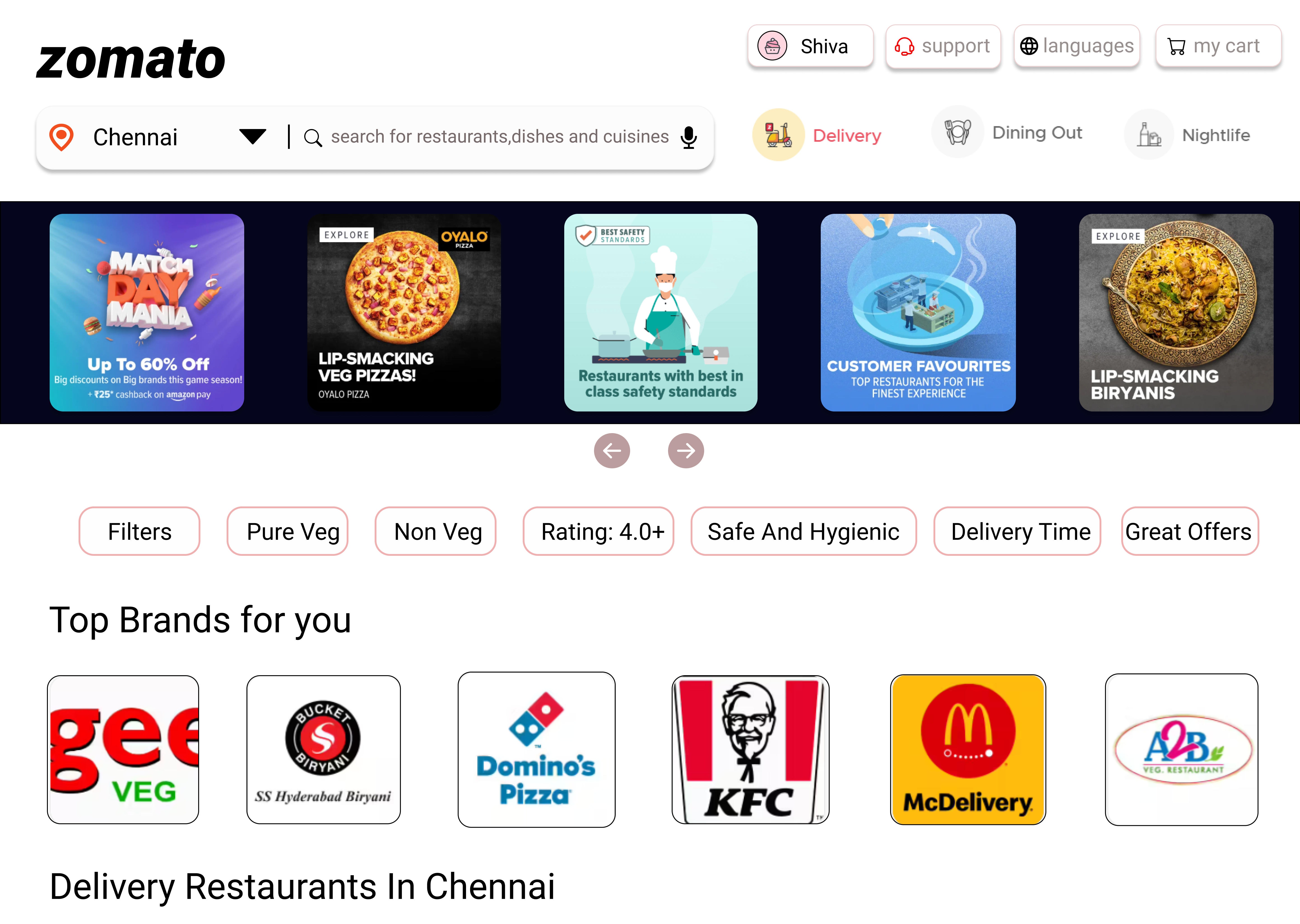 GitHub - Kishore-Girivasan/Zomato_UI_Design: An UI Design of Zomato web ...