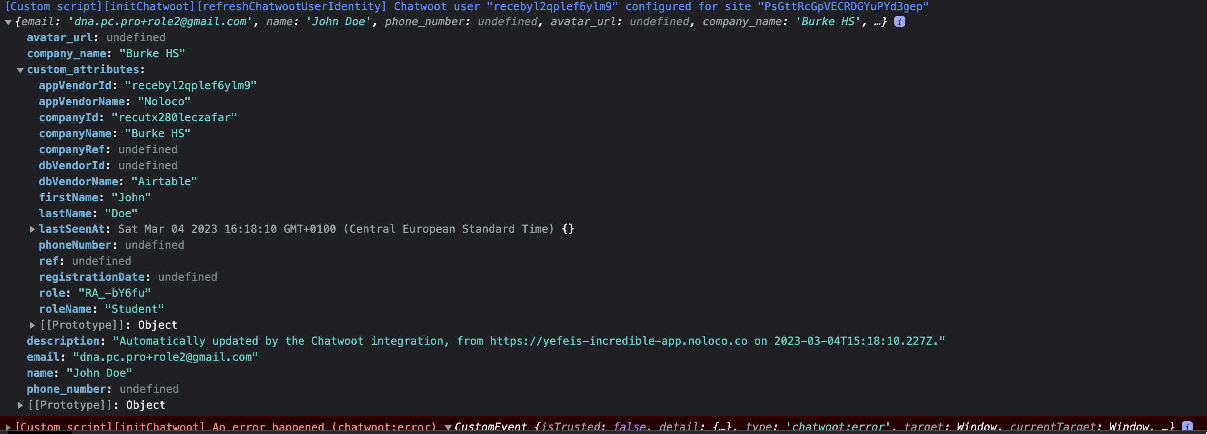 [cw 1970] Understanding Chatwoot Error · Issue 6610 · Chatwoot Chatwoot · Github