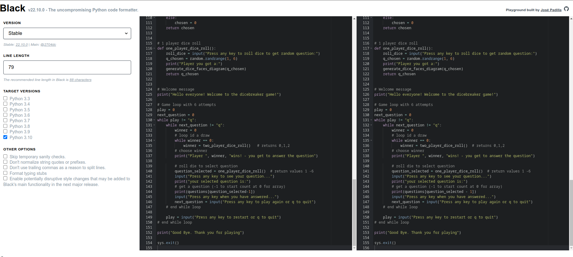 GitHub - vladovichsvetlana/dicebreaker