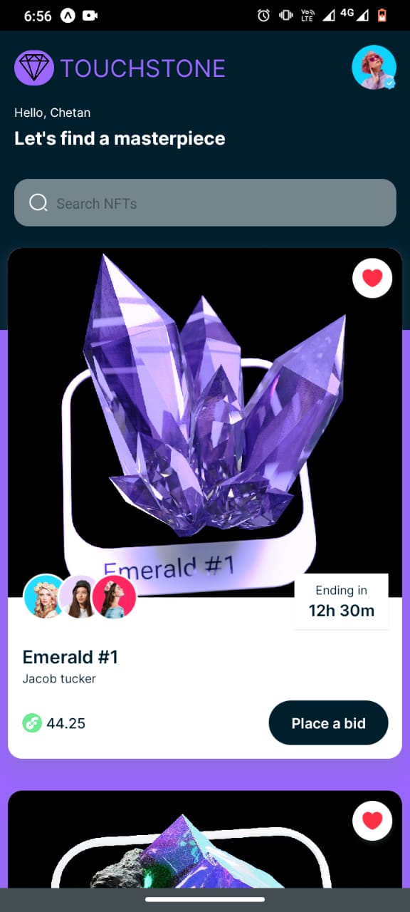 GitHub - ChetanXpro/Nft-showcase: This is a NFT showcase mobile app