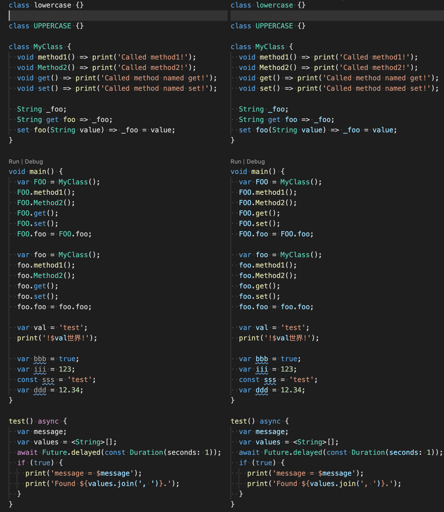 Make semantic tokens more closely match textmate grammar · Issue #3012 · Dart-Code/Dart-Code ...