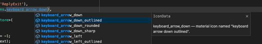 Icon variants do not work correctly in code completion descriptions ...