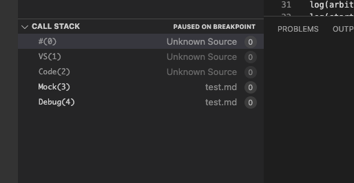 Debugger doesn't focus any source code if all frames are "deemphasized" making it unclear that ...