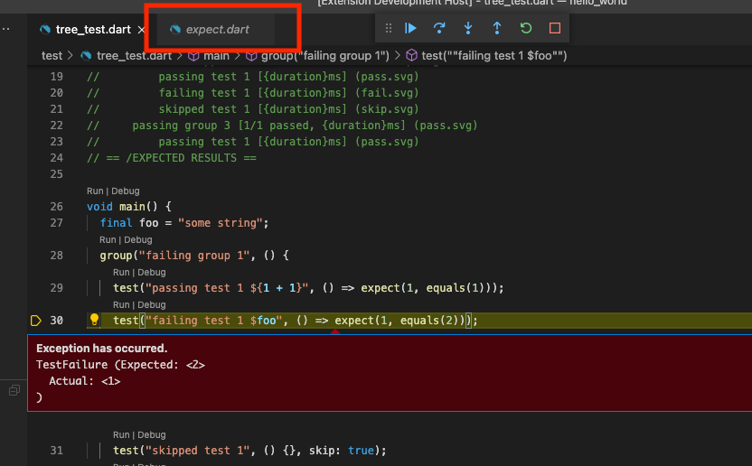 Debugger doesn't focus any source code if all frames are "deemphasized" making it unclear that ...