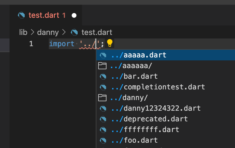 Import relative path autocompletion is not working · Issue #3461 · Dart-Code/Dart-Code · GitHub
