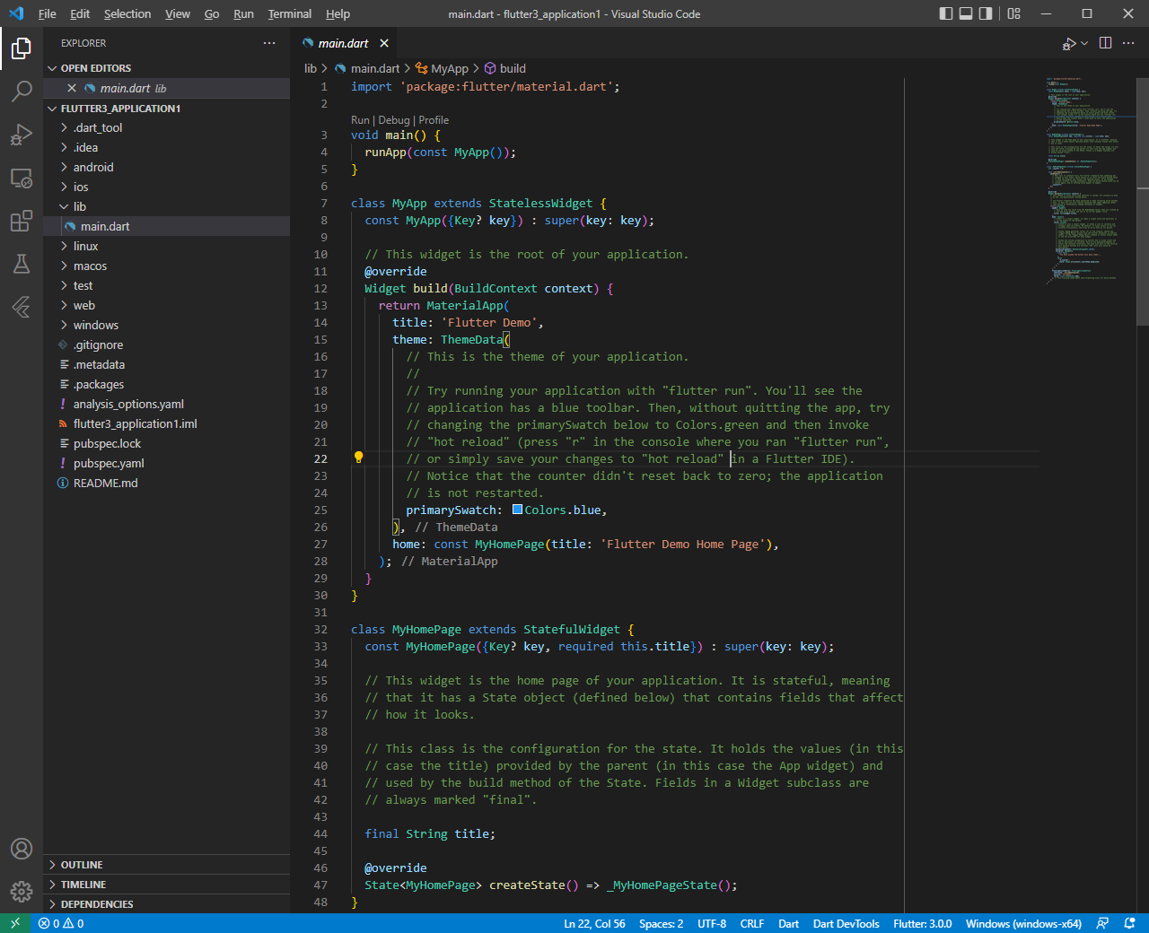 Analysis errors after upgrading to Flutter 3.0 for projects inside a ...