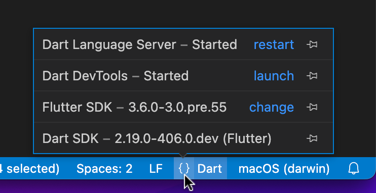 Flutter Sdk Version Not Shown In Statusbar · Issue 4321 · Dart Codedart Code · Github 