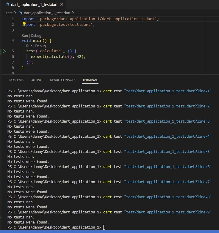 Running Tests By Line Doesnt Work On Windows · Issue 1899 · Dart Lang