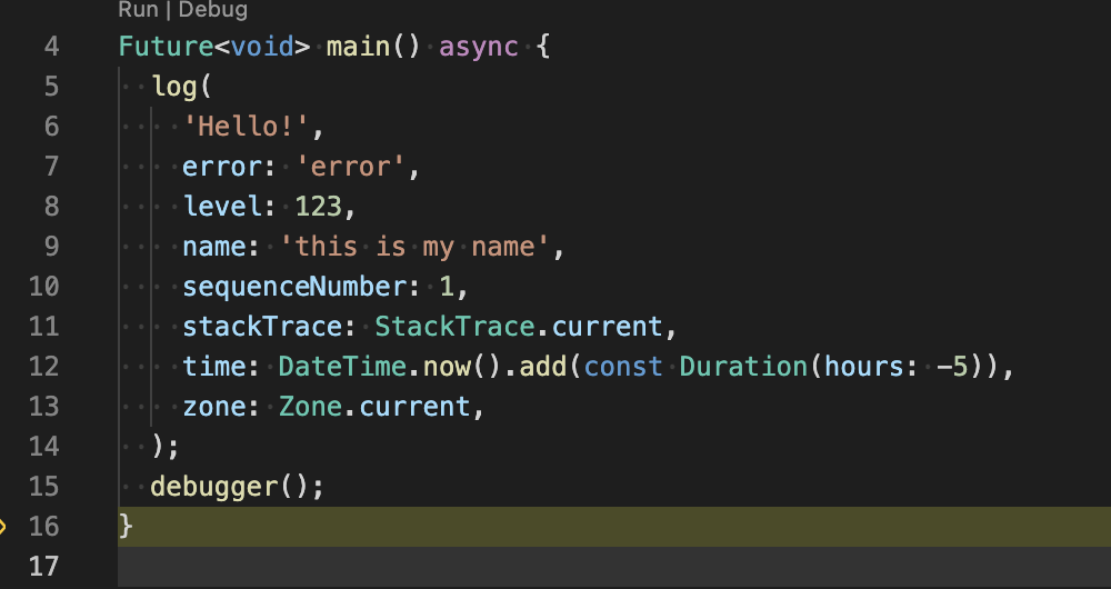 Dart developer's log() optional parameters not working · Issue #4479 · Dart-Code/Dart-Code · GitHub