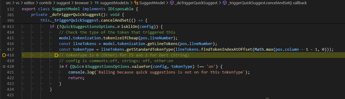 Completion Stops Automatically Showing When Typing Inside An Interpolation · Issue 4808 · Dart 5064