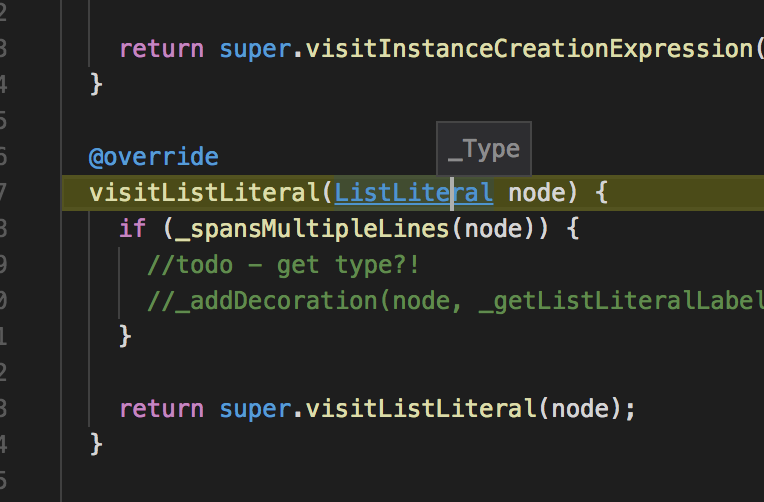 Hovering Over Type Name During Debugging Shows Type As Tooltip · Issue 400 · Dart Codedart