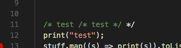 Nested Multi Line Comments Do Not Colour Properly · Issue 456 · Dart Codedart Code · Github