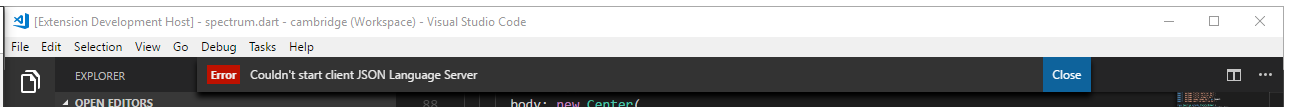 "Couldn't start client JSON Language Server" error · Issue #43317 · microsoft/vscode · GitHub