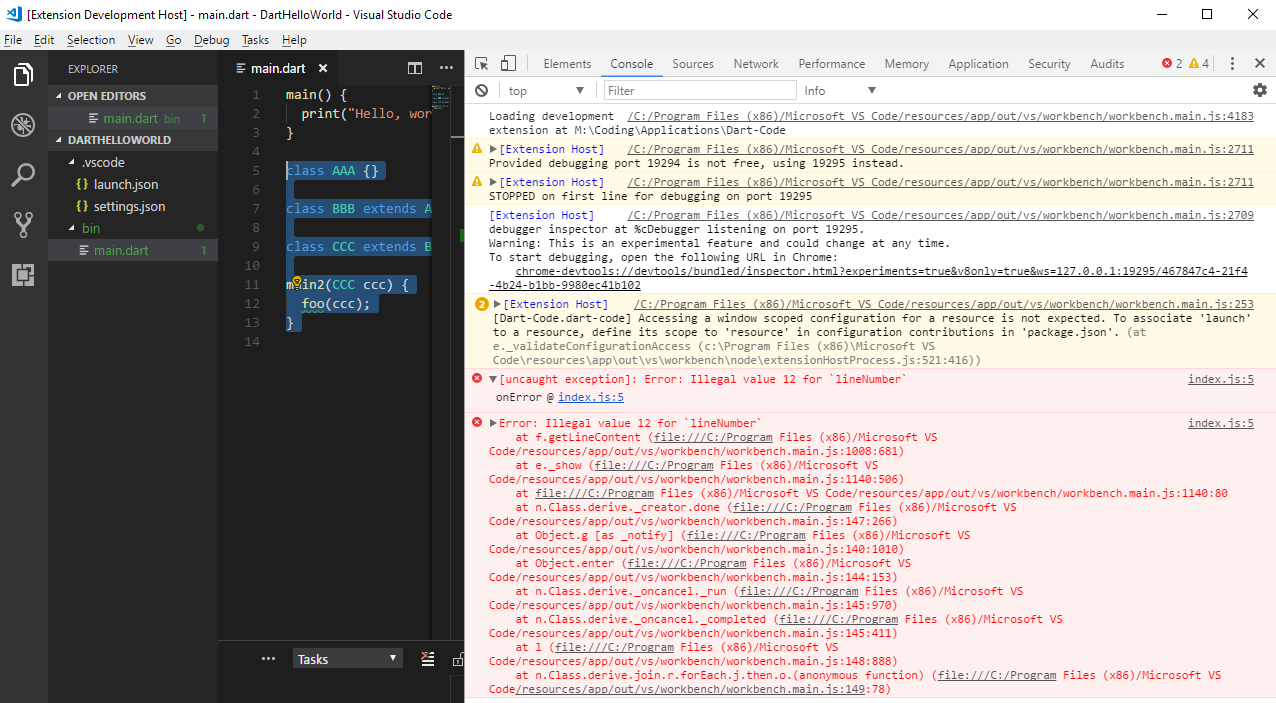 Error: Illegal value 12 for `lineNumber` · Issue #43662 · microsoft/vscode · GitHub
