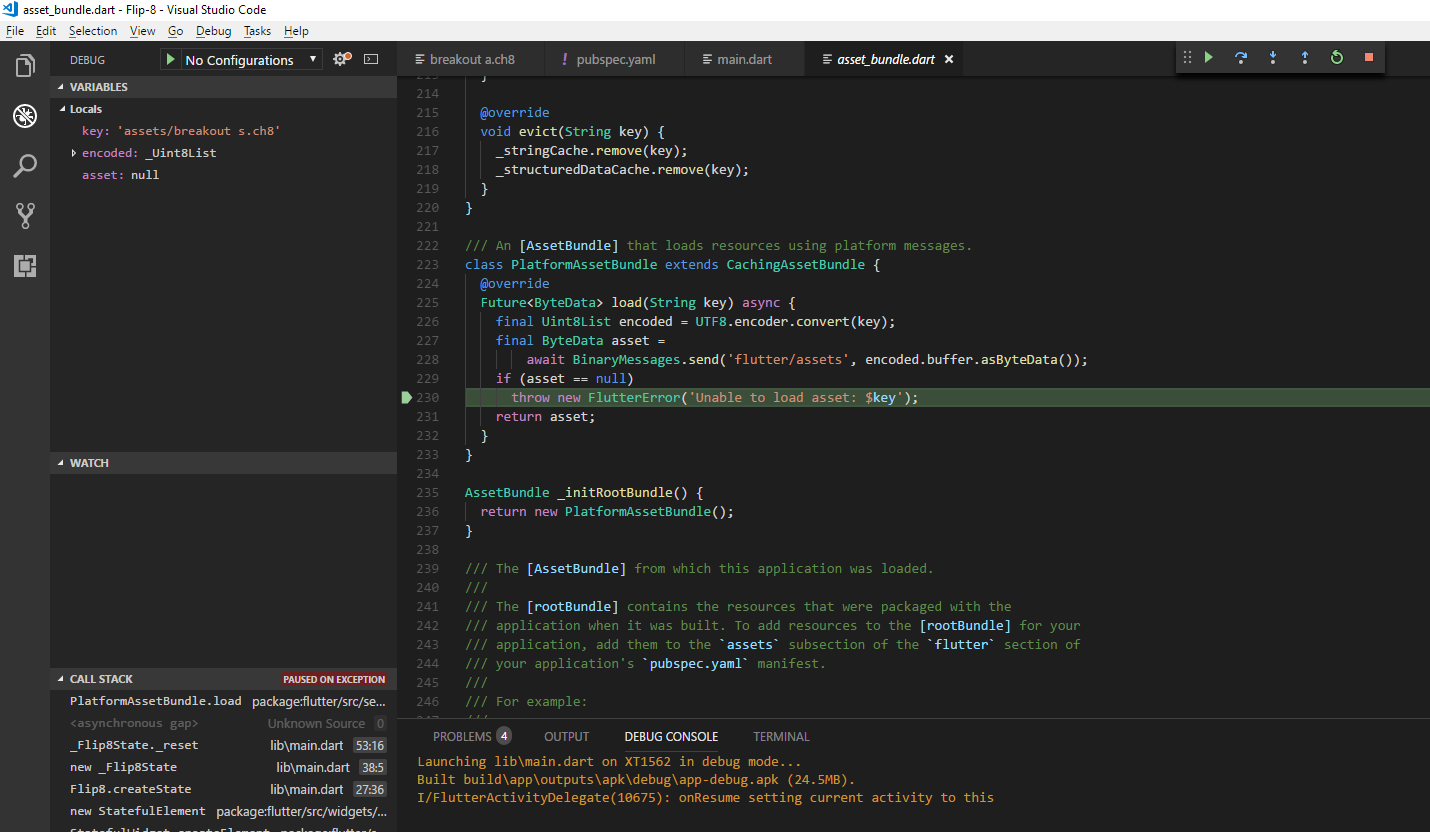 Exceptions break in unexpected location with debugSdk/Libs disabled · Issue #651 · Dart-Code ...