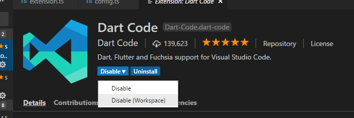 Provide The Ability To Disable Dart Code For A Workspace · Issue 658