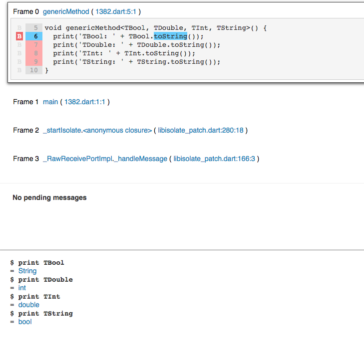 Debugger Evaluates Type Arguments Incorrectly In Reverse Order · Issue 35581 · Dart Langsdk