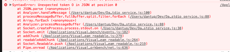 Error Appears In Console When Enabling Analyzer Observatory Port