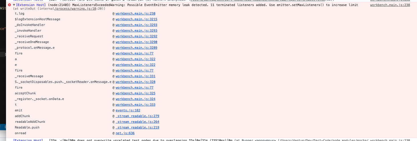 Maxlistenersexceededwarning Possible Eventemitter Memory Leak Detected 11 Terminated Listeners