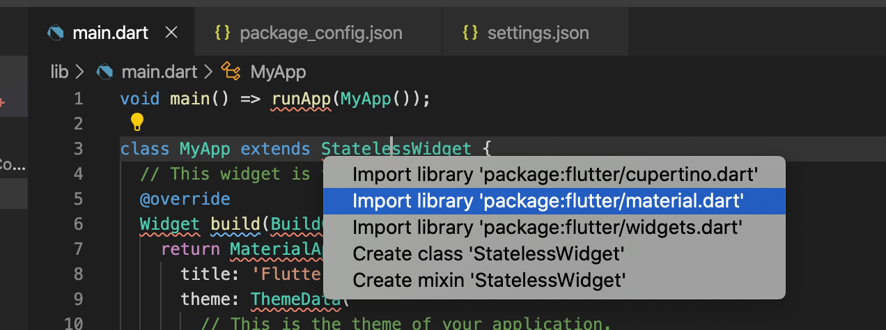 Import Quick Fix suggests relative paths to pub-cache instead of package: URIs · Issue #2172 ...