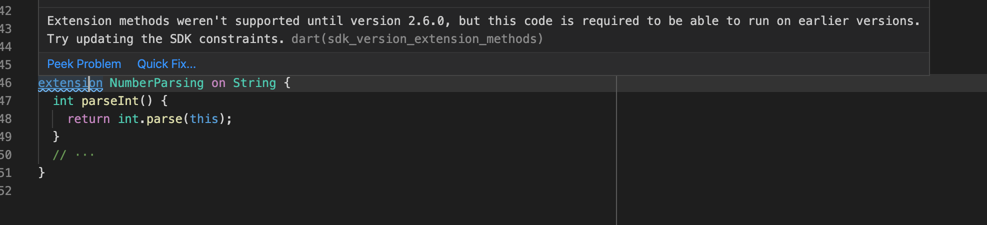 Extension Methods · Issue 2253 · Dart Code Dart Code · Github