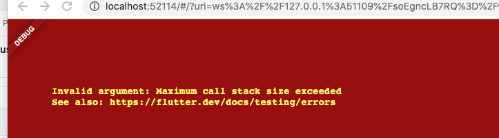 Invalid Argument Maximum Call Stack Size Exceeded When Using Mixin On Web · Issue 66122