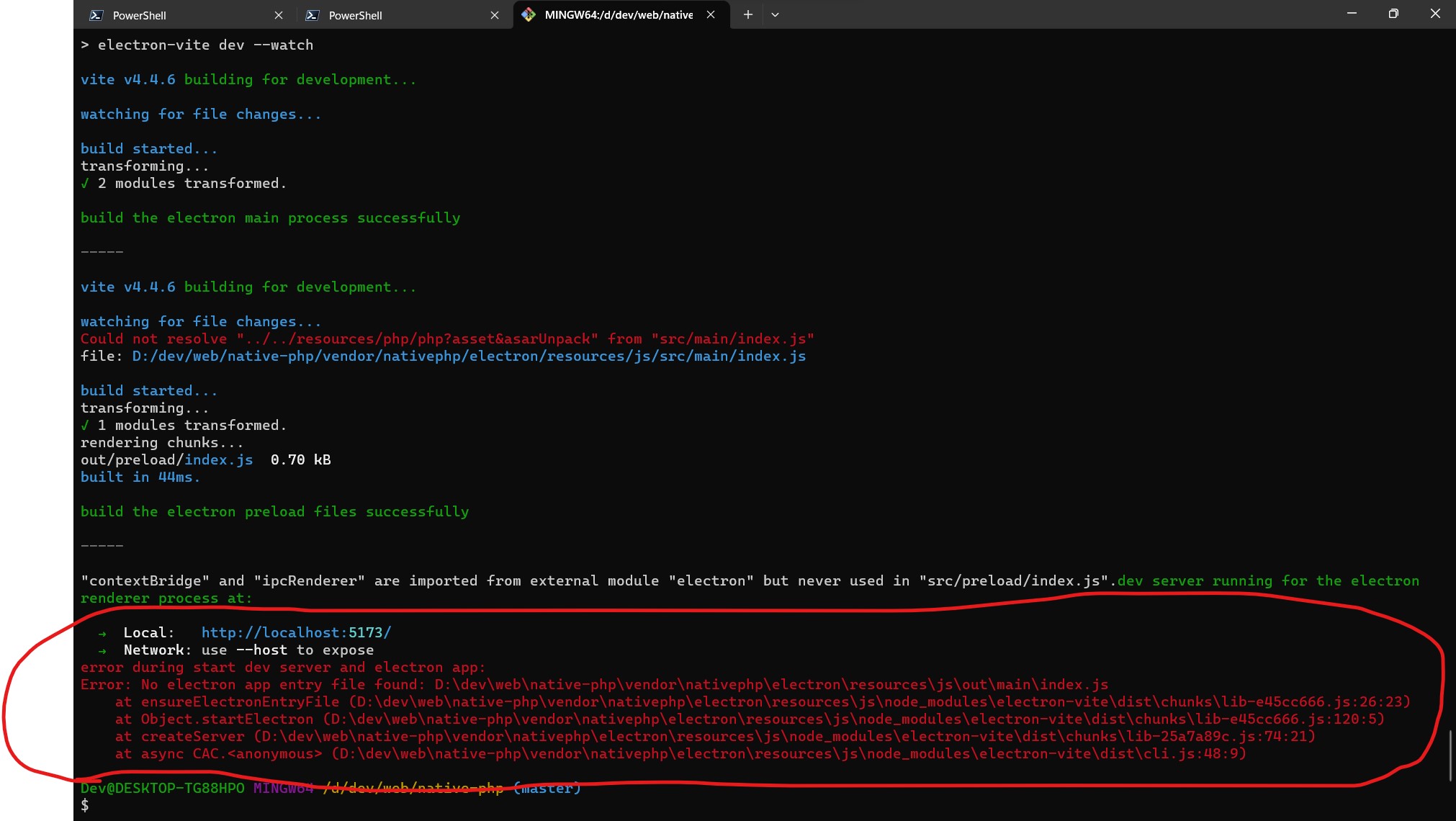 [Bug]: Command native:serve open electron-builder.js instead of running app · Issue #49 ...