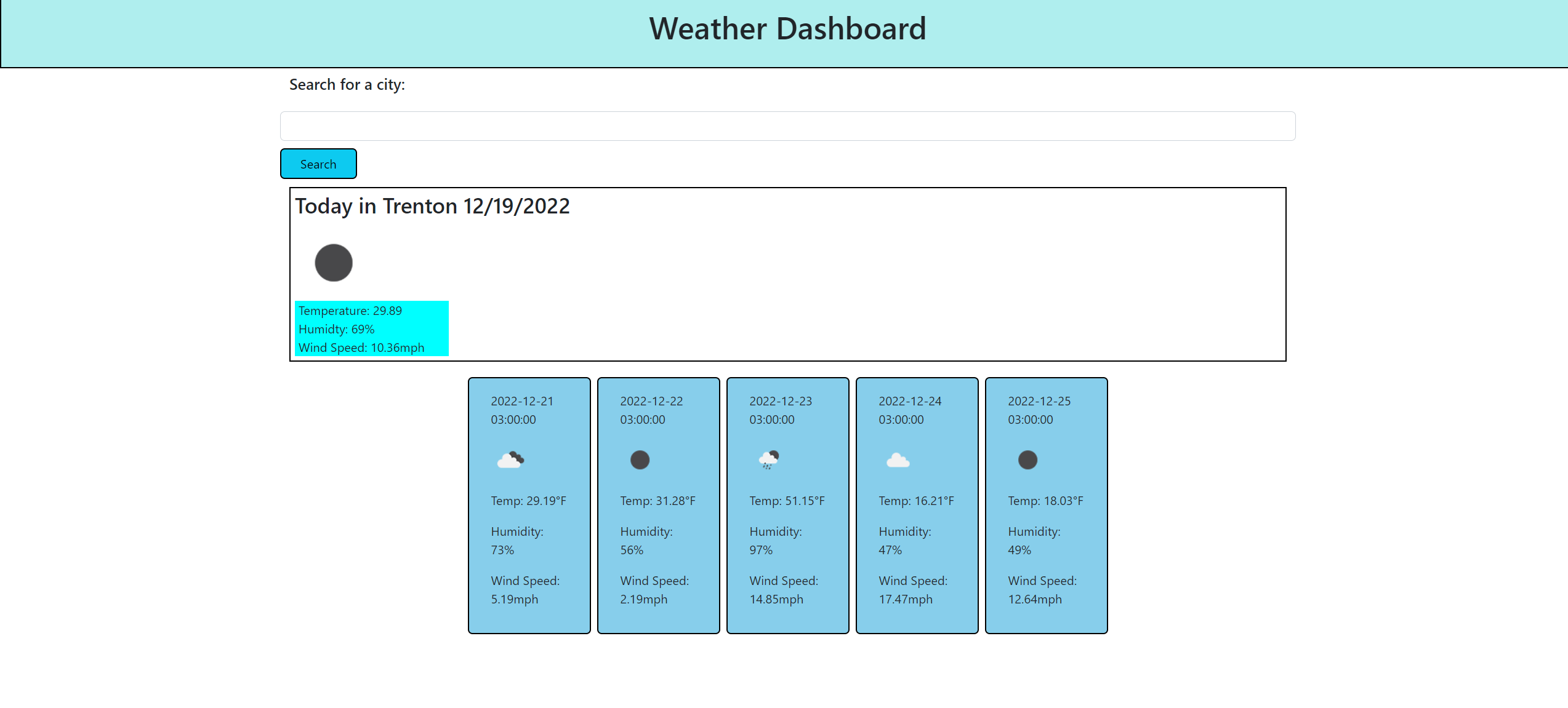 GitHub - Jcroa25/Weather-Dashboard