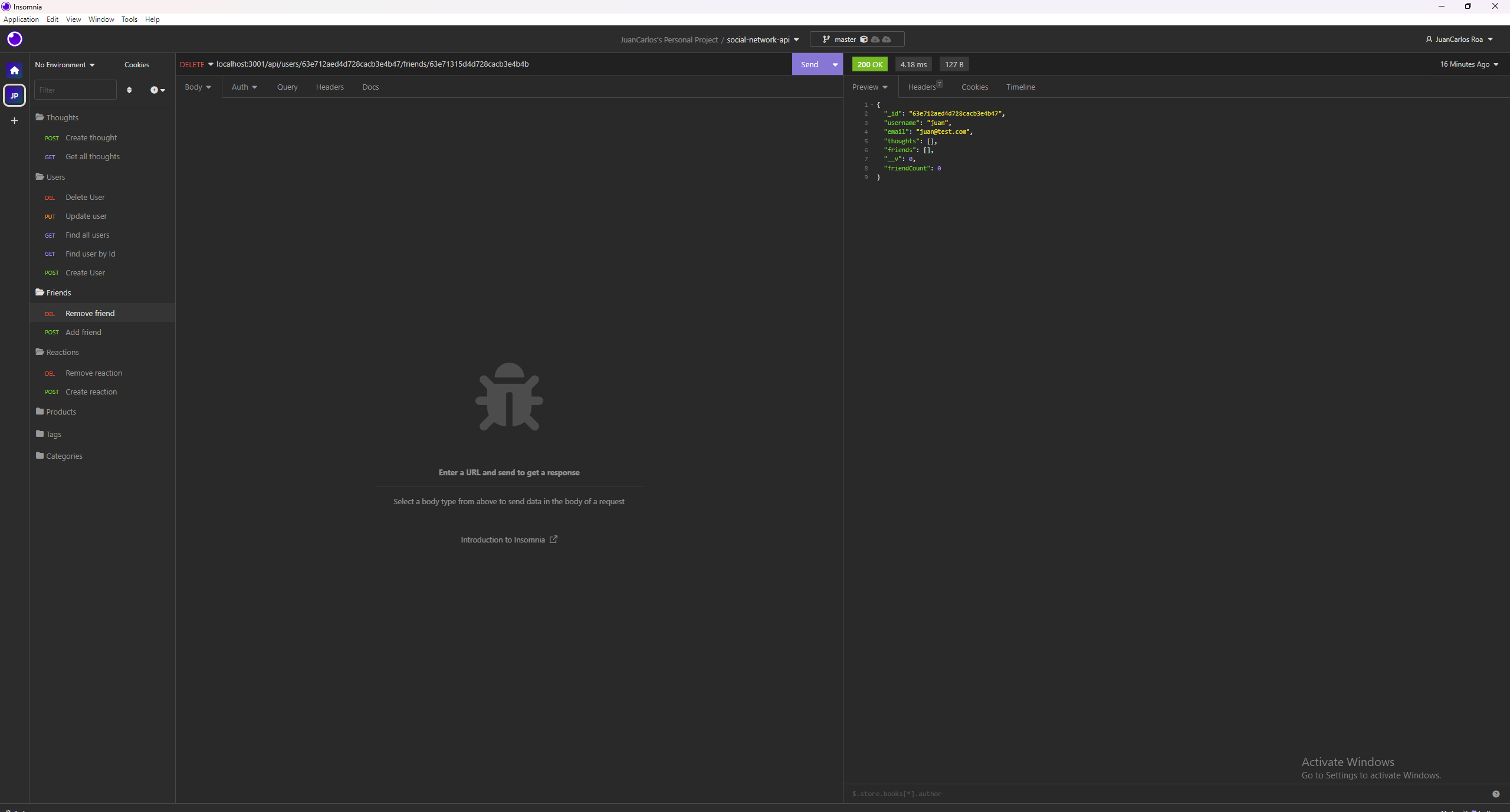 GitHub - Jcroa25/Social-Network-API