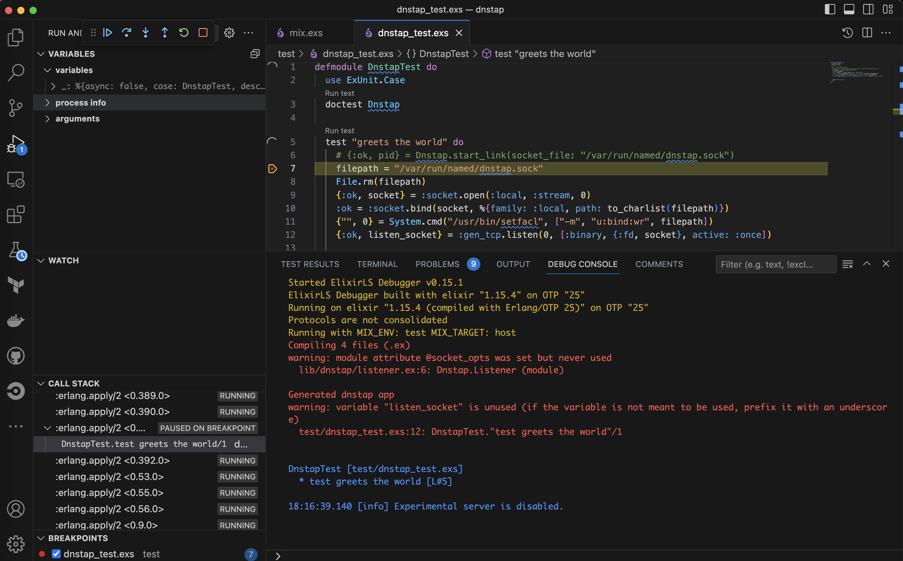 "Debug Tests" in "Testing" tab spins forever · Issue #359 · elixir-lsp ...