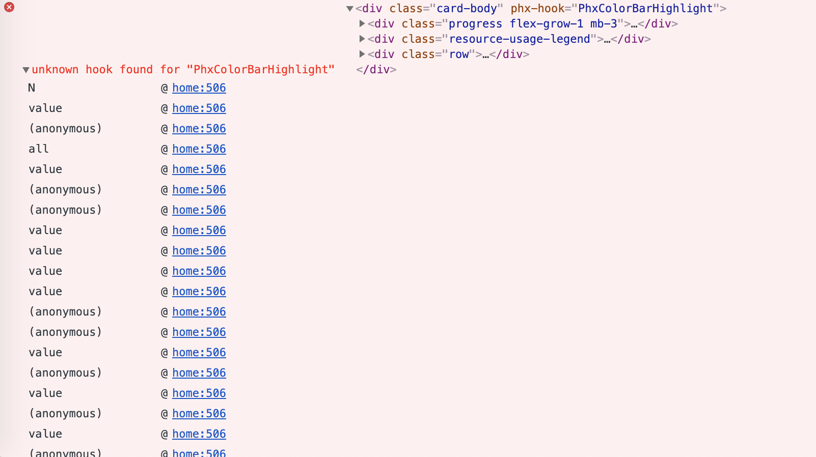 Unknown hook error message · Issue #164 · phoenixframework/phoenix_live_dashboard · GitHub