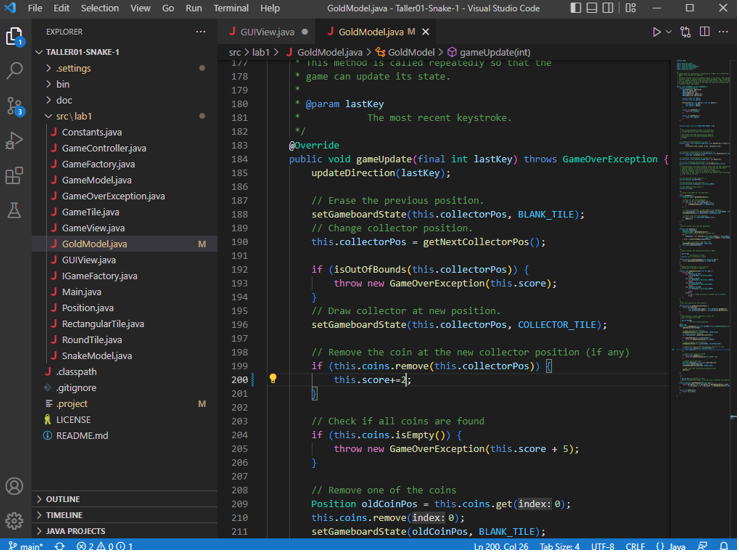 GitHub - VIGAROME/Taller01-Snake-1: Taller git y mvc