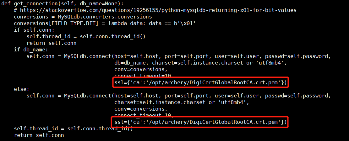 [ 问题咨询 ] 无法连接开启了强制SSL的mysql数据库，报错【无法连接实例,(9002, 'SSL connection is required. Please specify SSL ...