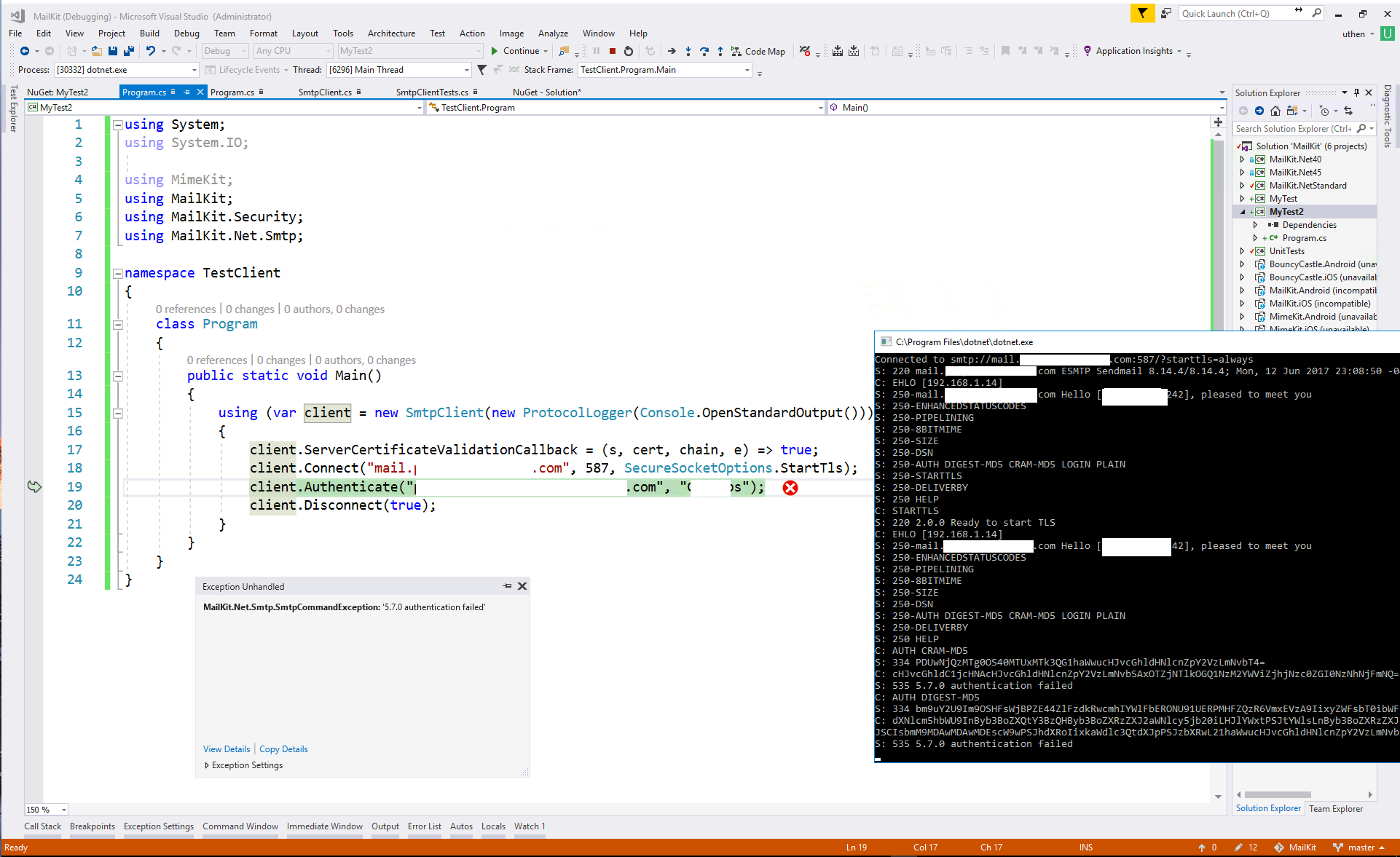 MailKit fails to authenticate against shaw.ca mailserver · Issue #393 · jstedfast/MailKit · GitHub