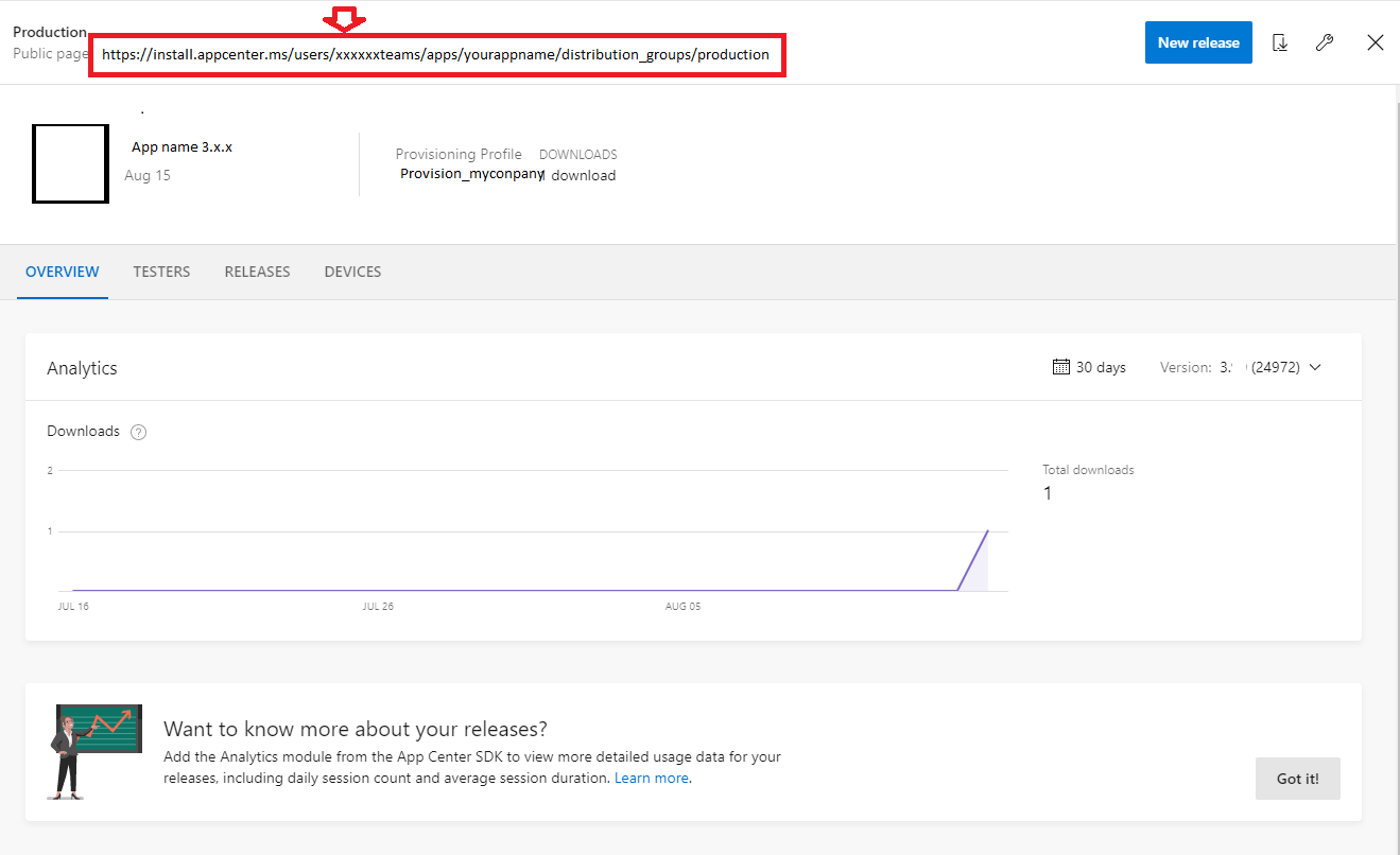 How we can change or forward or custom on PUBLIC URL ? · Issue #900 · microsoft/appcenter · GitHub