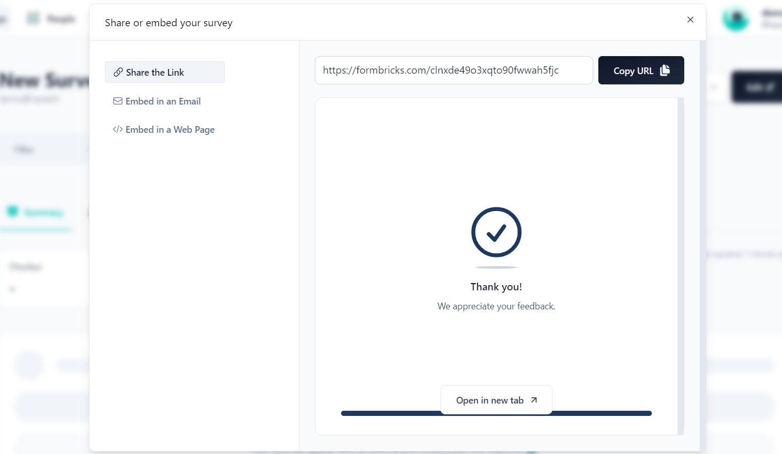 [BUG][FormTribe 🔥][100 Points] Share Modal not opening · Issue #1315 · formbricks/formbricks ...
