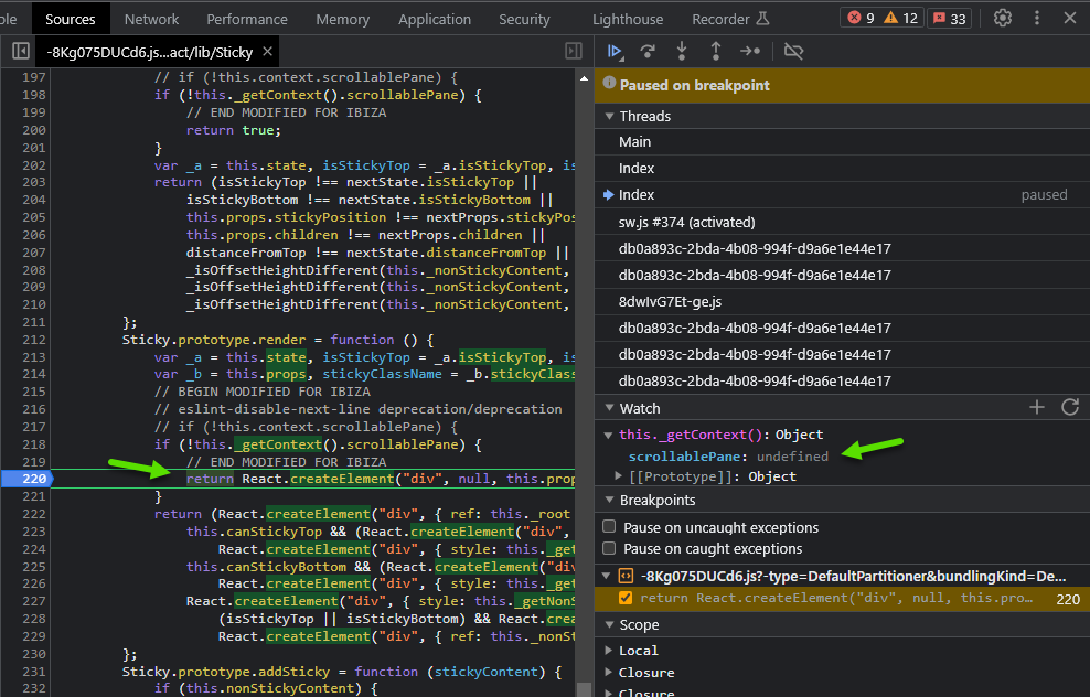 Bug Sticky Sometimes Cannot Find Scrollablepane Via Context · Issue 28277 · Microsoft