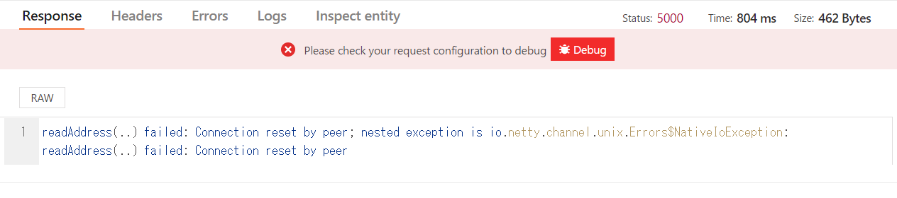 Bug Api Endpoint Returning Readaddress Failed Connection Reset By Peer · Issue 15994 