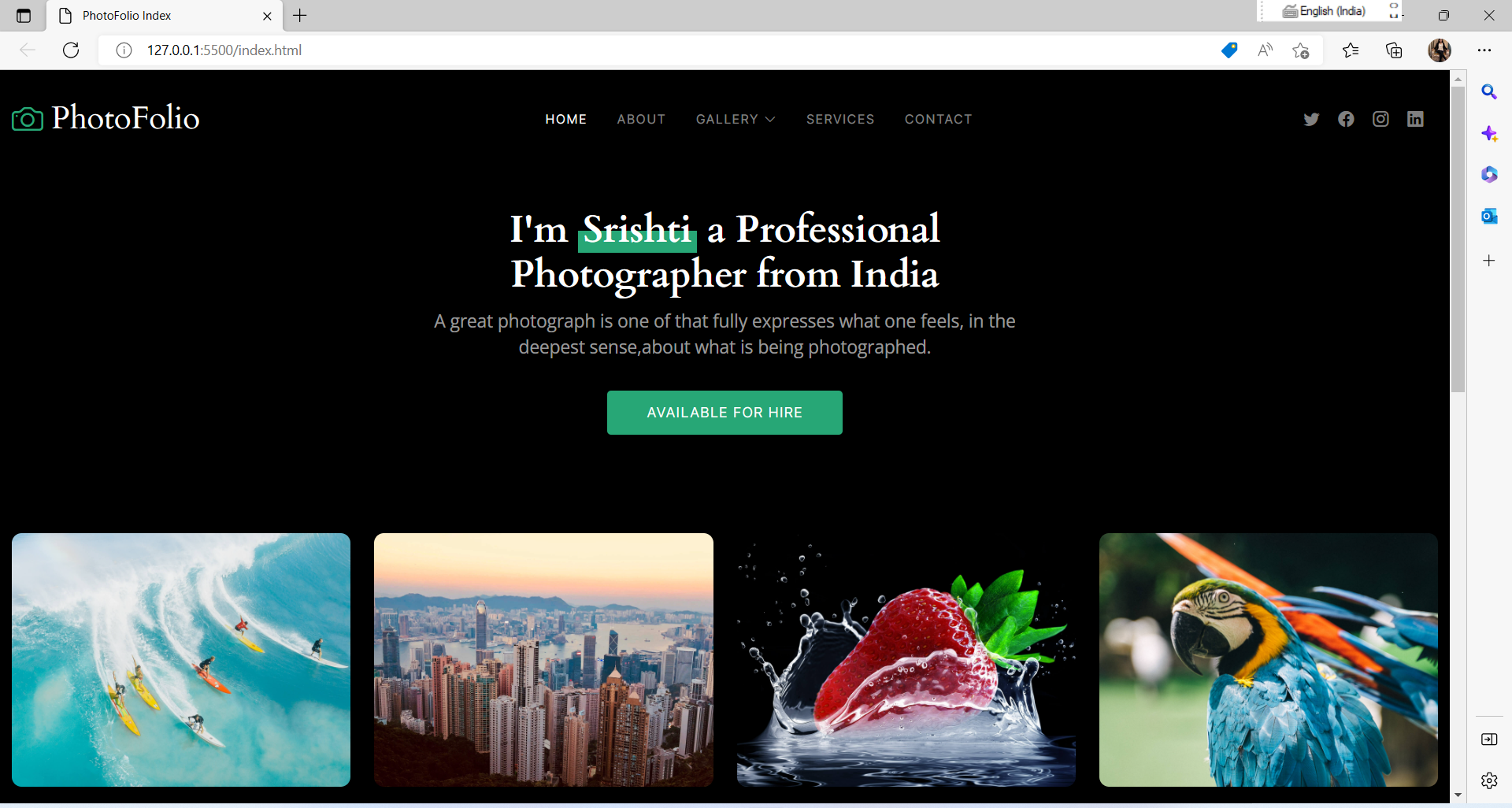 GitHub - srishtisaxenc/Photofolio: responsive website , HTML, CSS, JS , PHP
